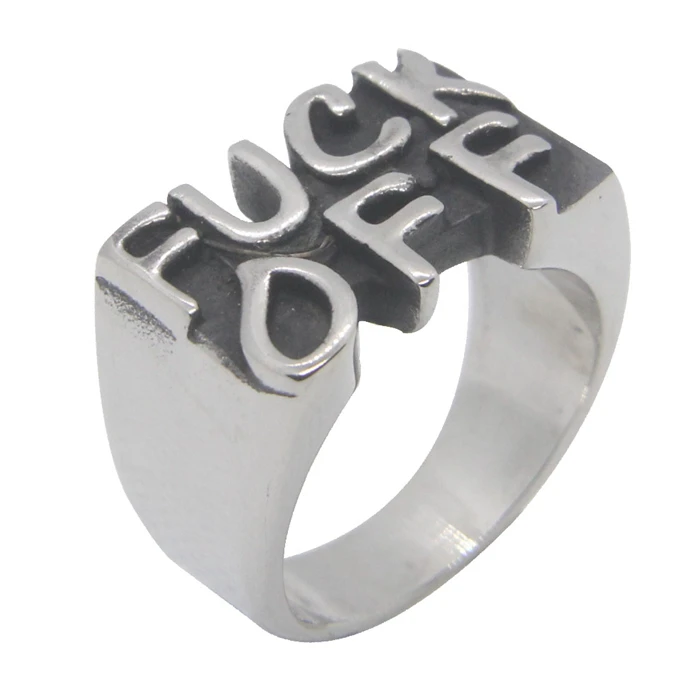 FUCK-OFF Ring 316L Stainless Steel - Classy Vice Accessory Store